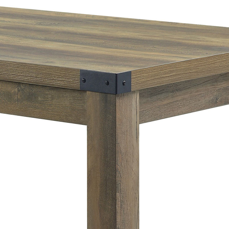 Plethoria Marchetto Rustic Oak Rectangular Dining Table | Wayfair